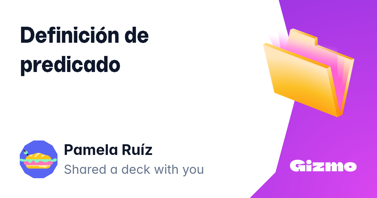 Definición De Predicado | Flashcards