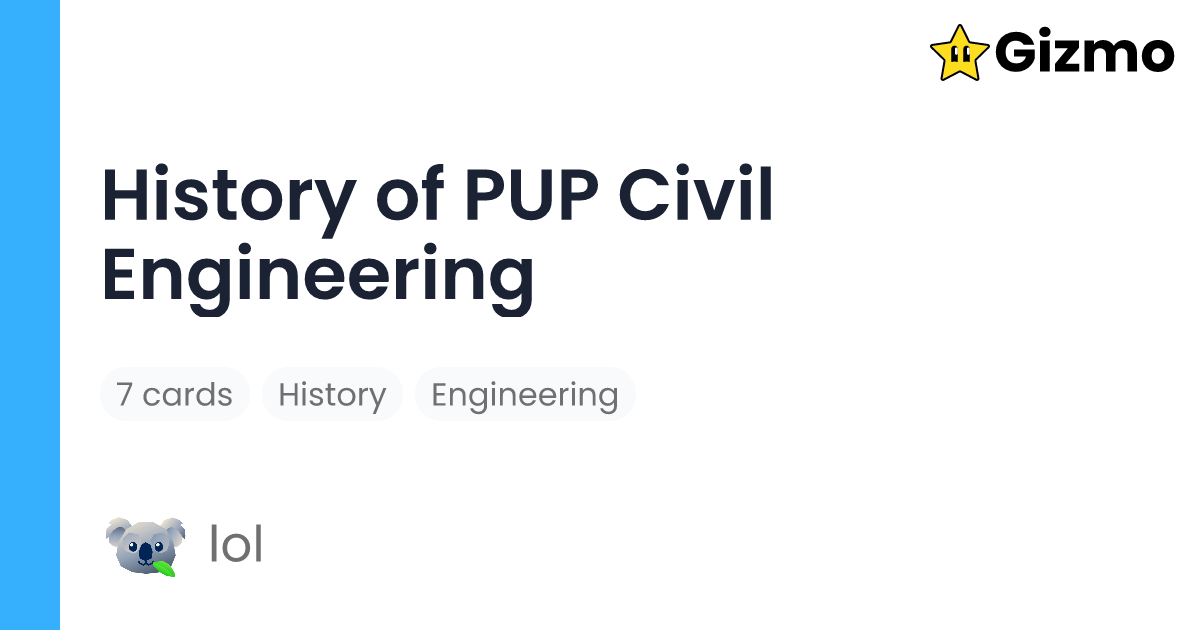 History Of Pup Civil Engineering | Flashcards
