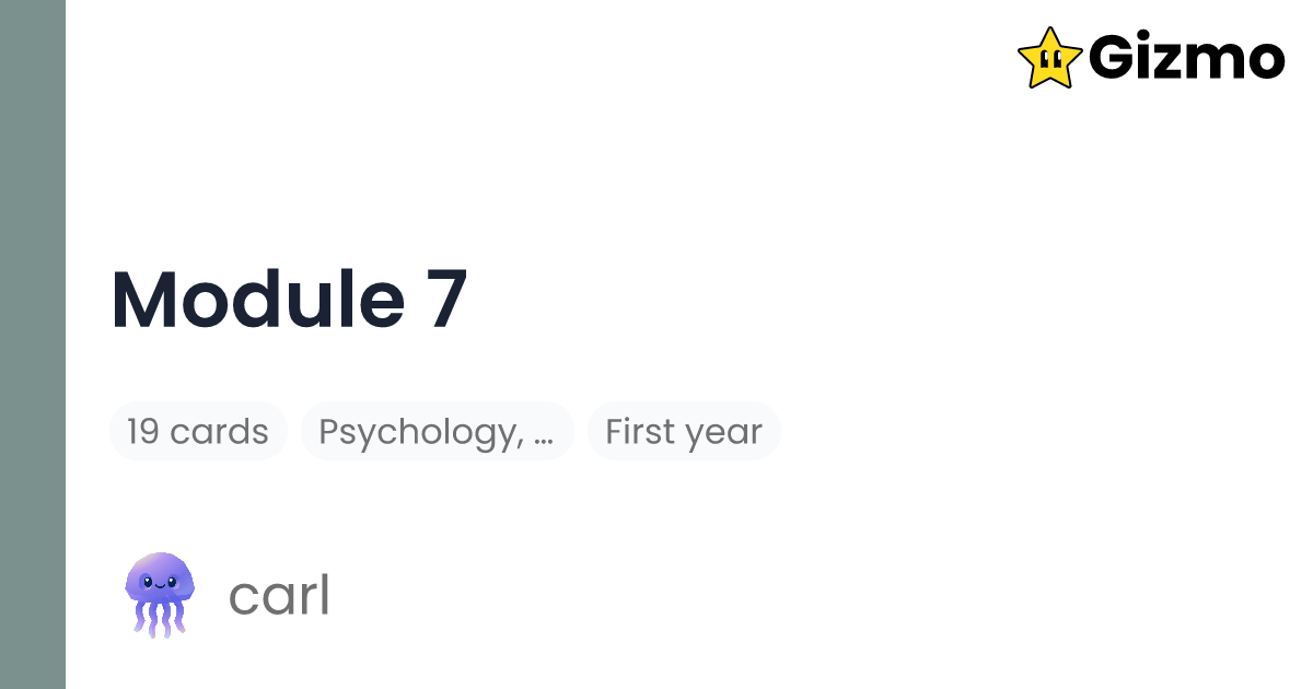 Module 7 | Flashcards