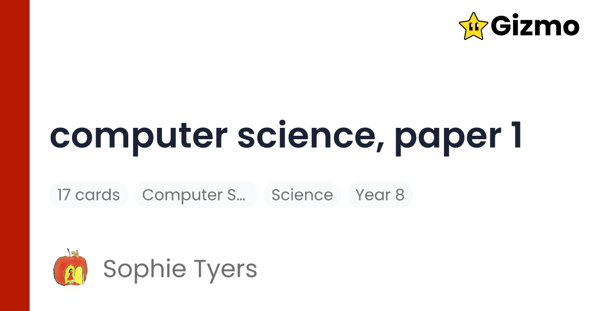 Computer Science, Paper 1 | Flashcards