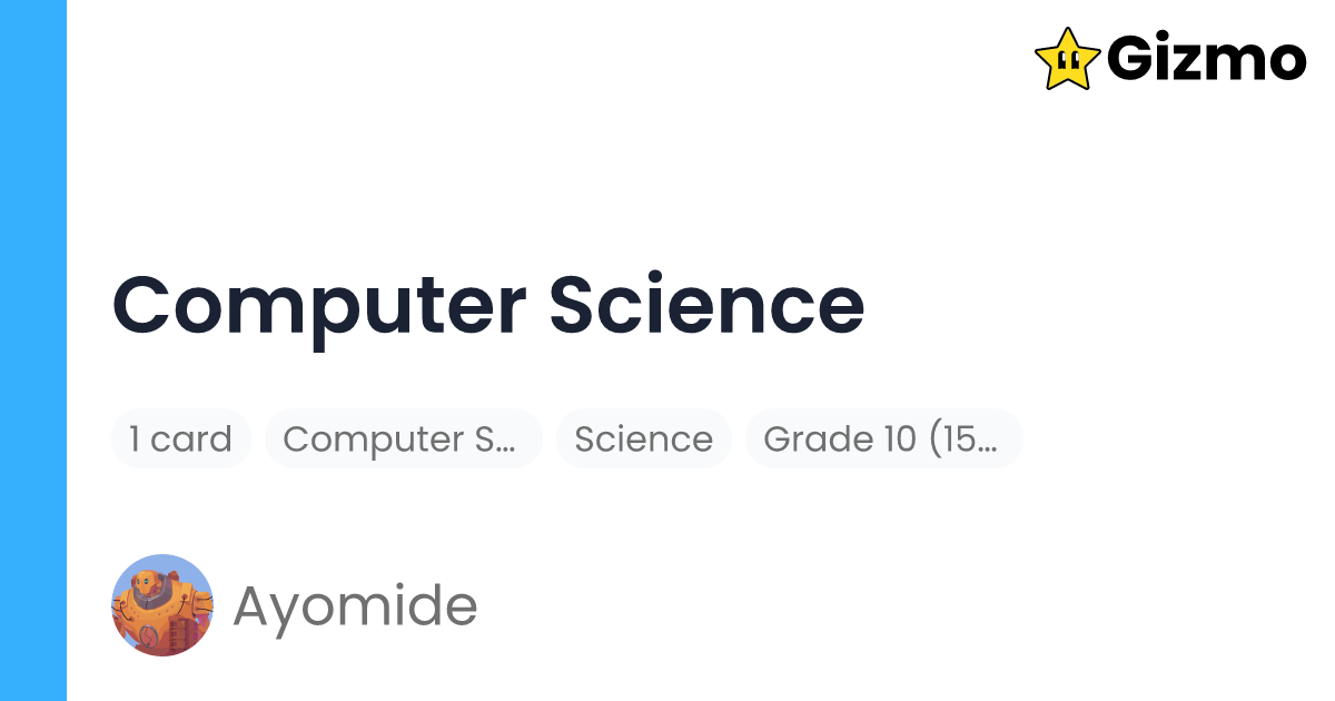 Computer Science | Flashcards