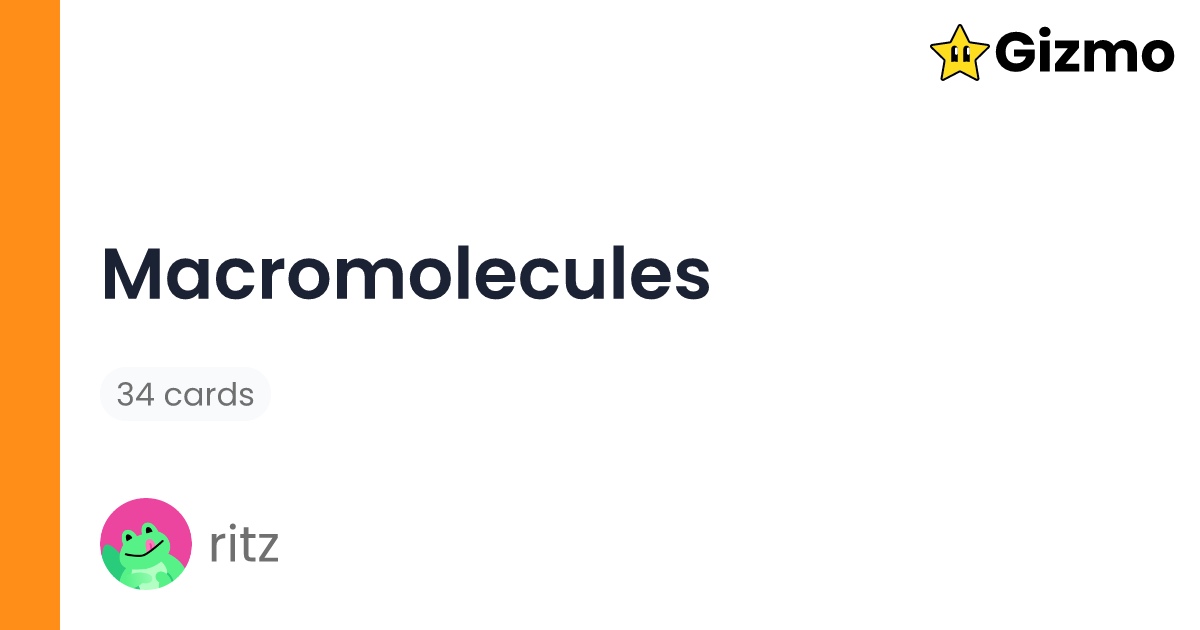 Macromolecules | Flashcards