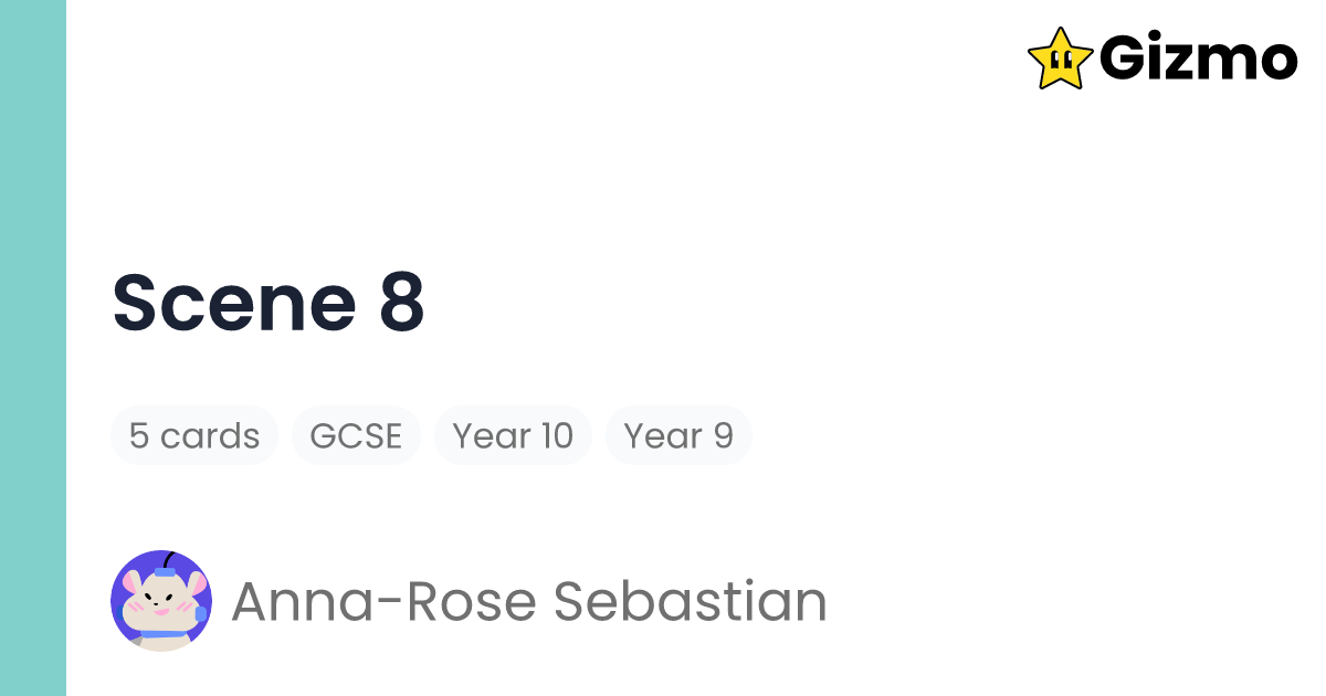 Scene 8 | Flashcards