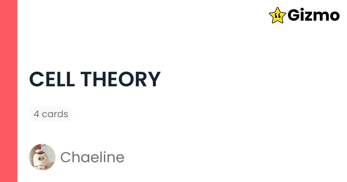 Cell Theory | Flashcards