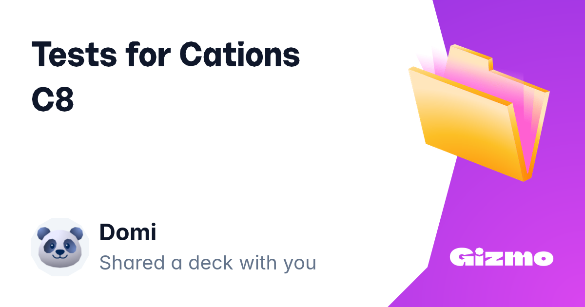 Tests for Cations C8 | Flashcards