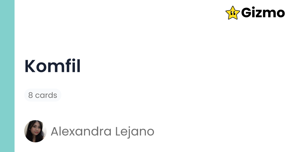 Komfil | Flashcards