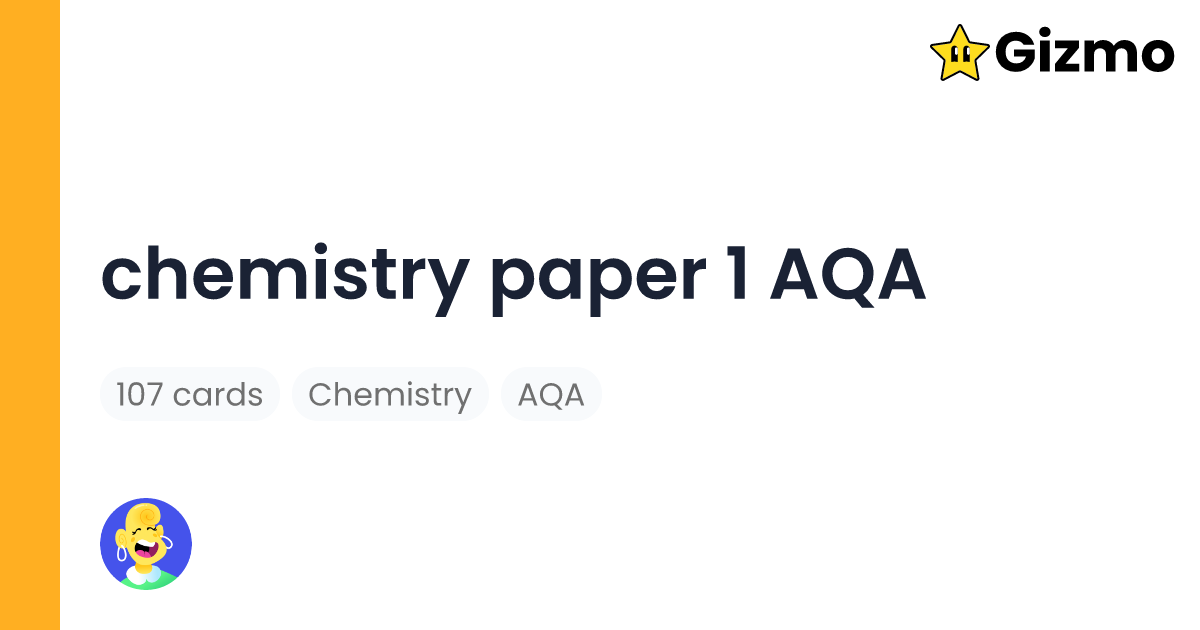 Chemistry Paper 1 Aqa | Flashcards