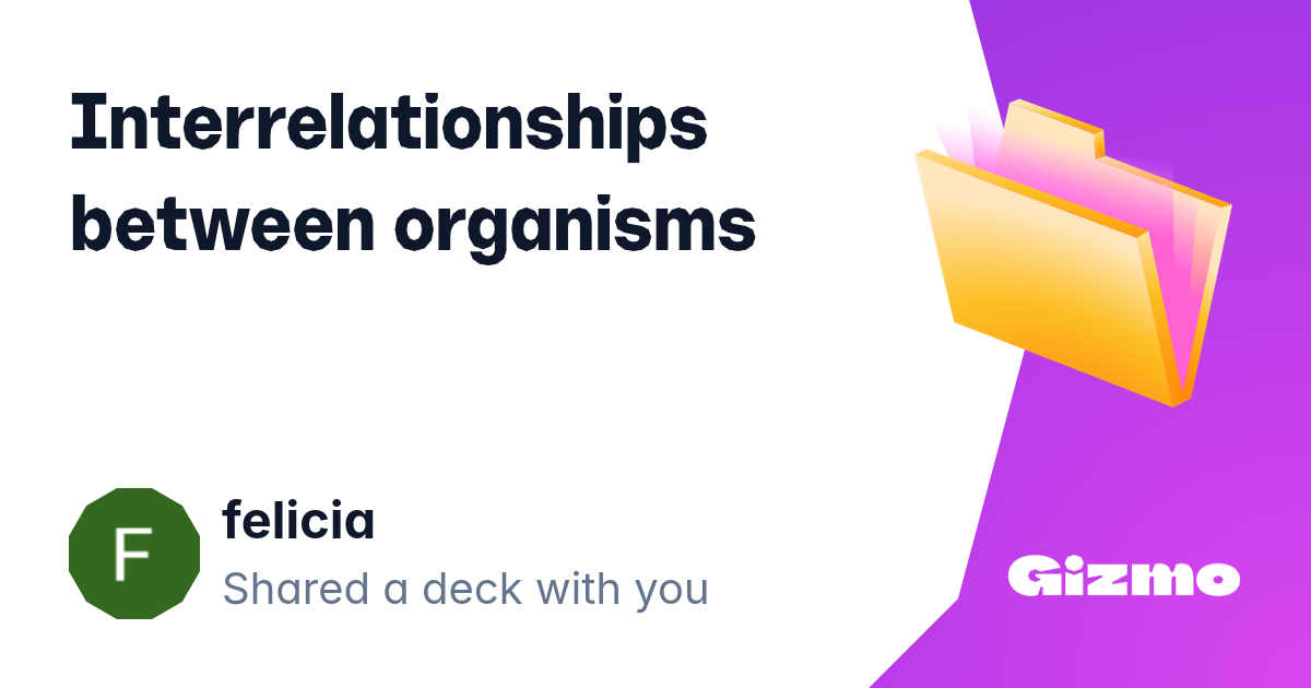 Interrelationships Between Organisms | Flashcards