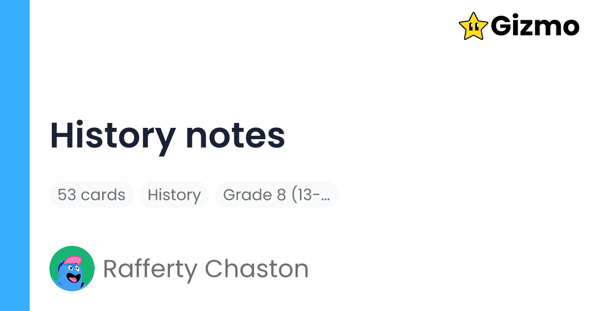 History Notes | Flashcards
