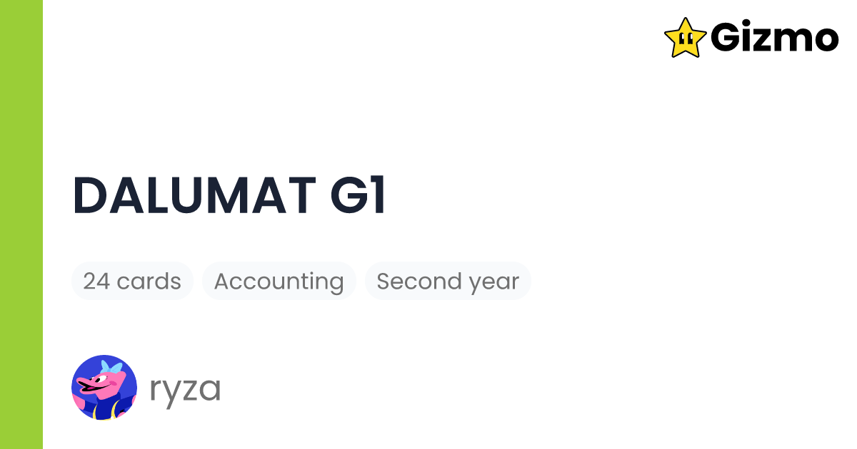 Dalumat G1 | Flashcards