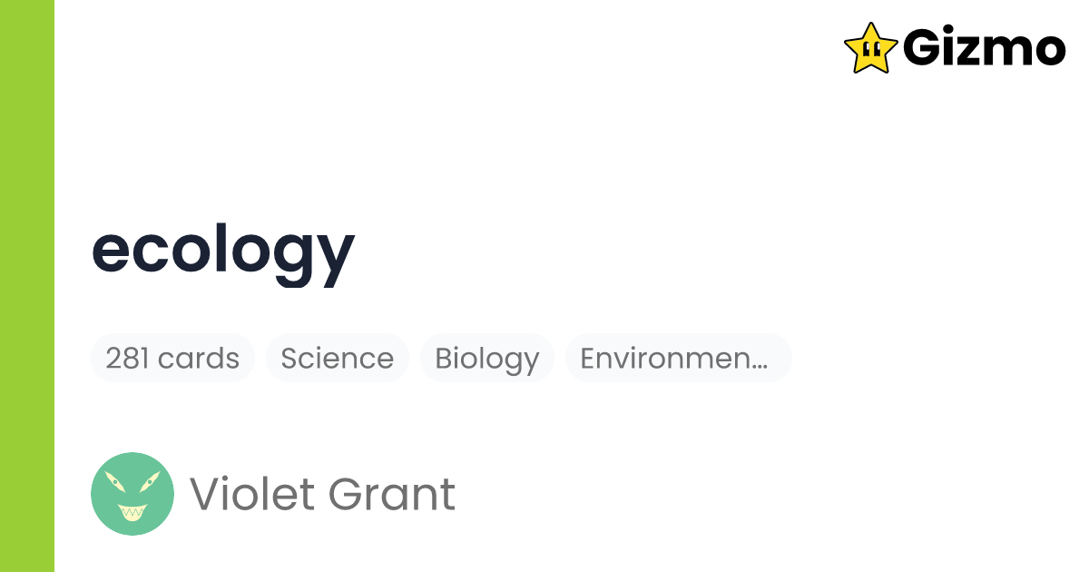 Ecology | Flashcards