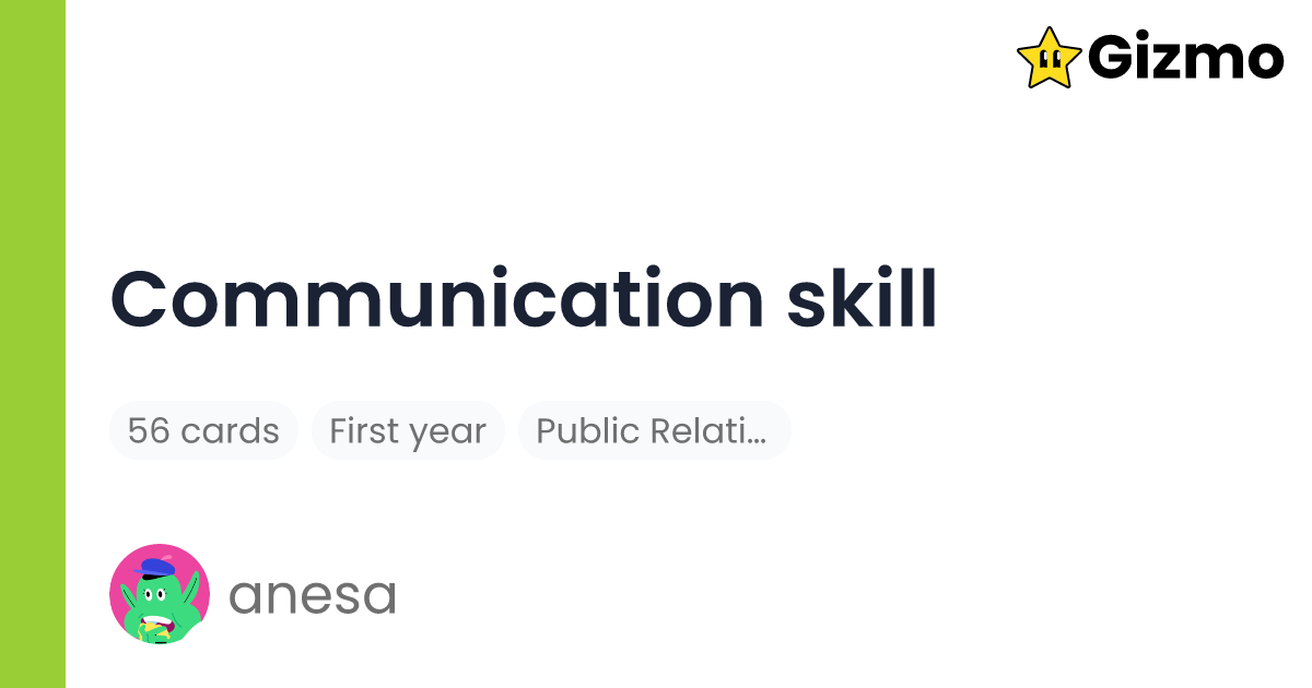 Communication Skill | Flashcards