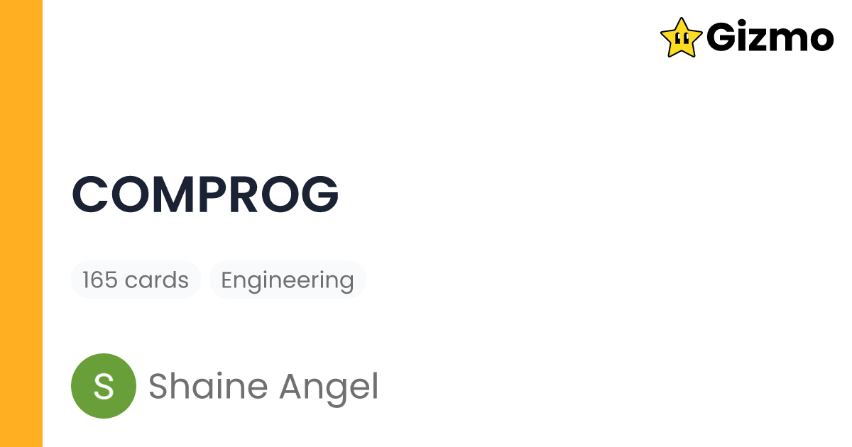 Comprog | Flashcards