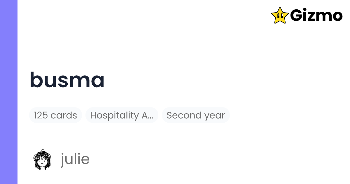 Busma | Flashcards