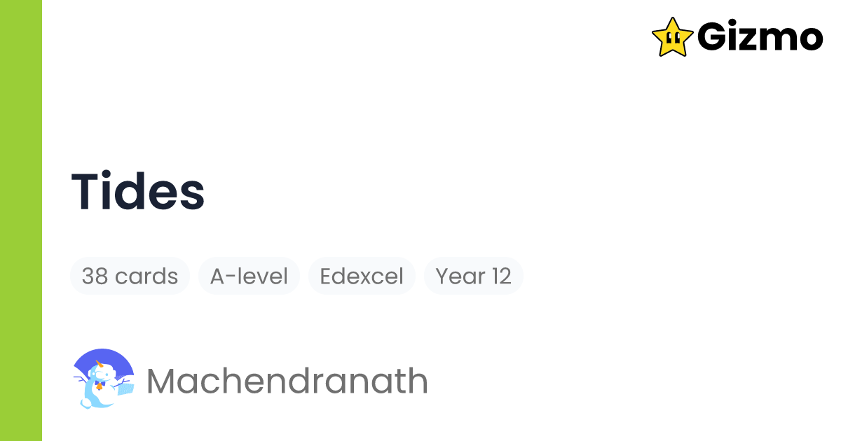 Tides | Flashcards