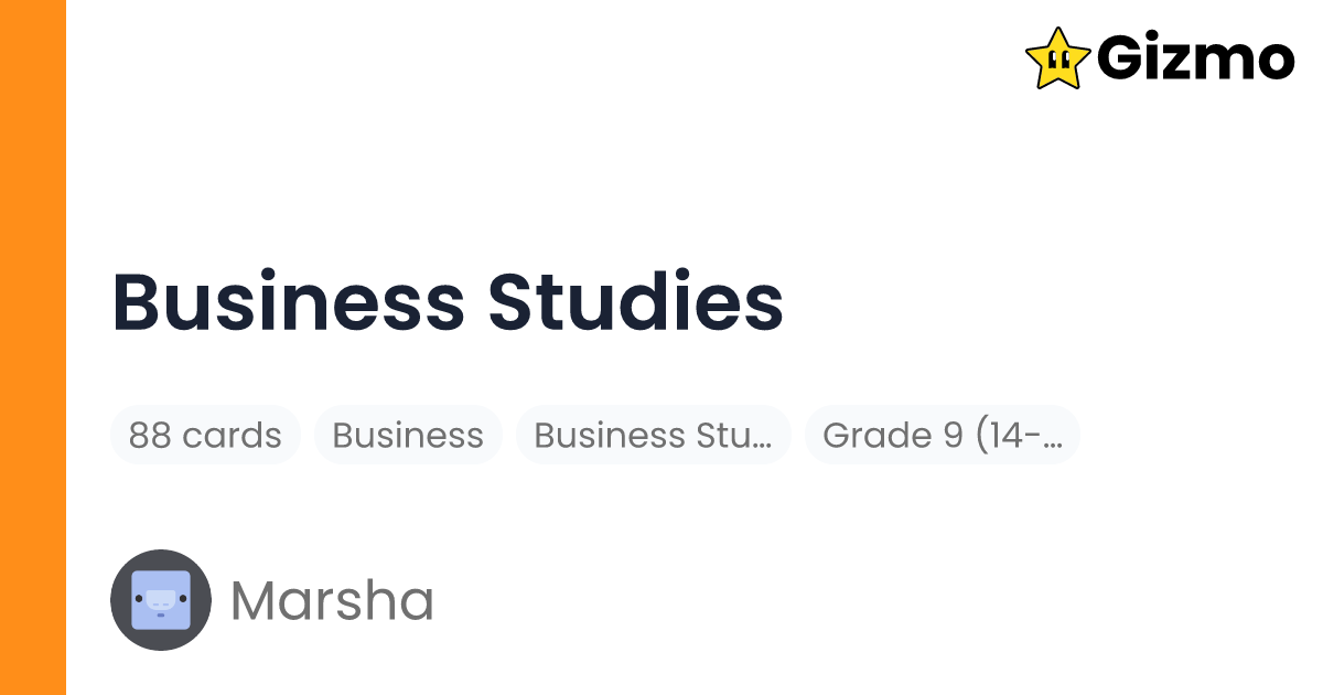 Business Studies | Flashcards