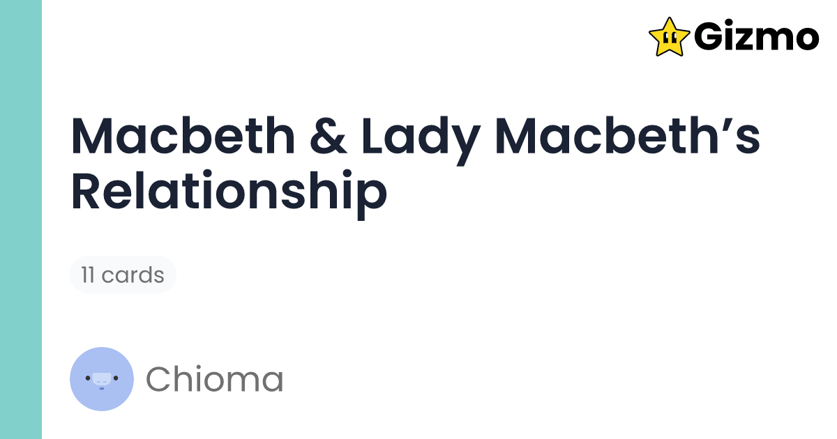 Macbeth & Lady Macbeth’s Relationship | Flashcards