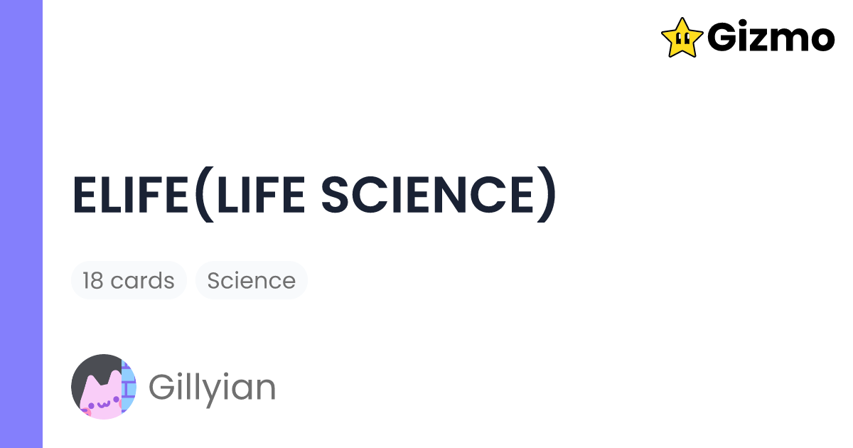Elife(life Science) | Flashcards