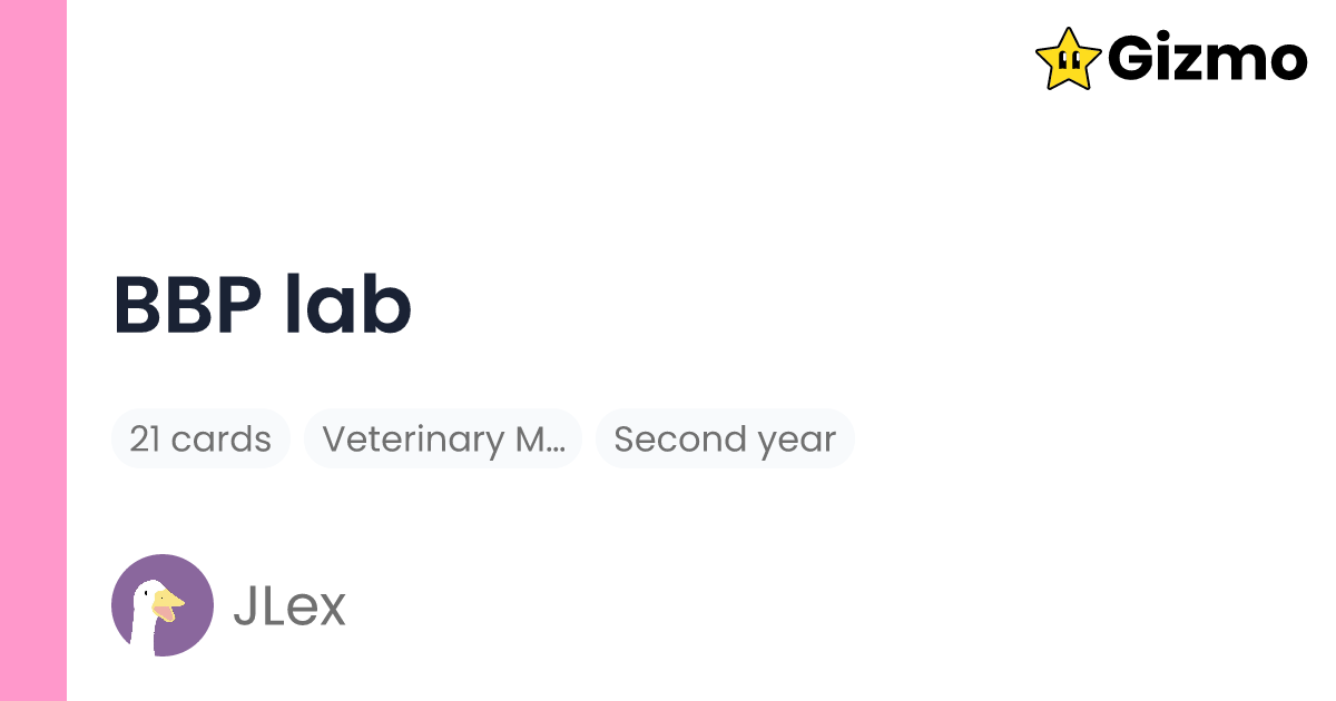 Bbp Lab | Flashcards