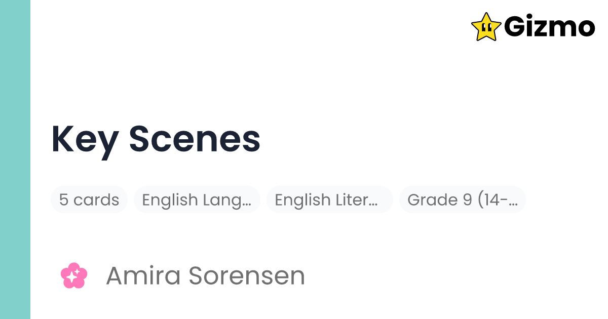 Key Scenes | Flashcards