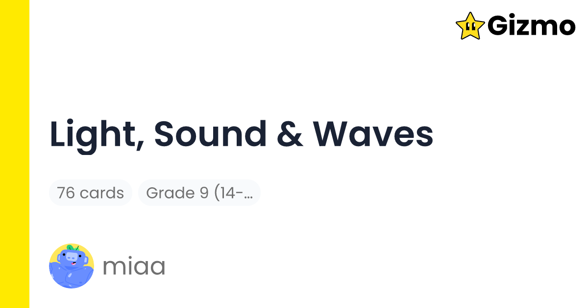 Light, Sound & Waves | Flashcards