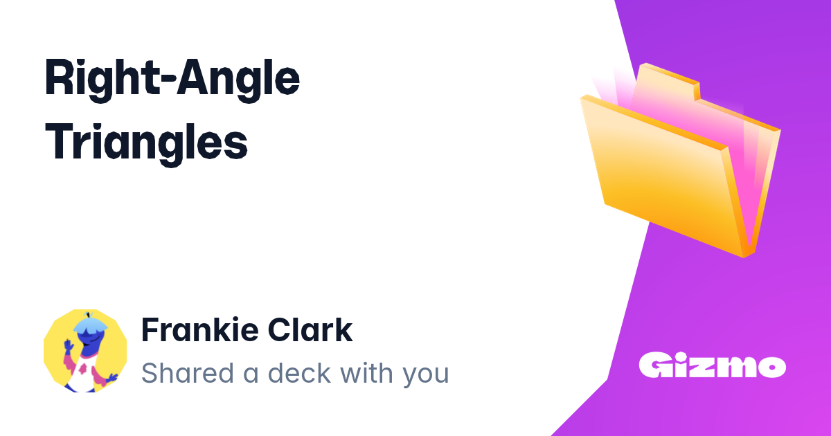 Right-angle Triangles | Flashcards