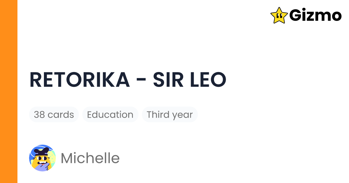 Retorika - Sir Leo | Flashcards