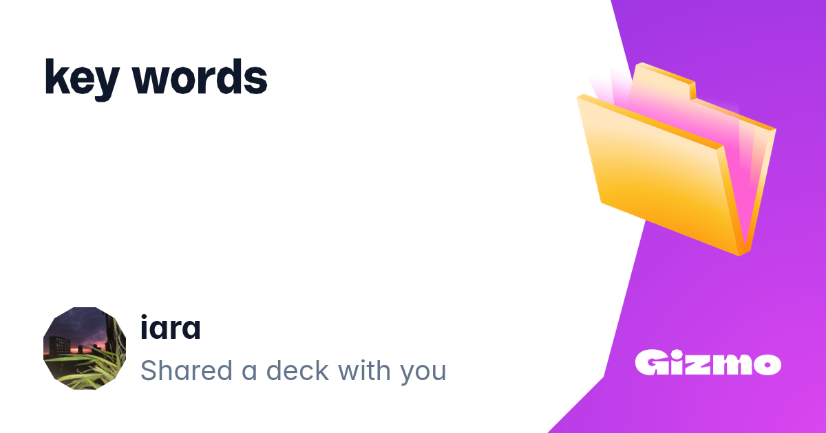 Key Words | Flashcards
