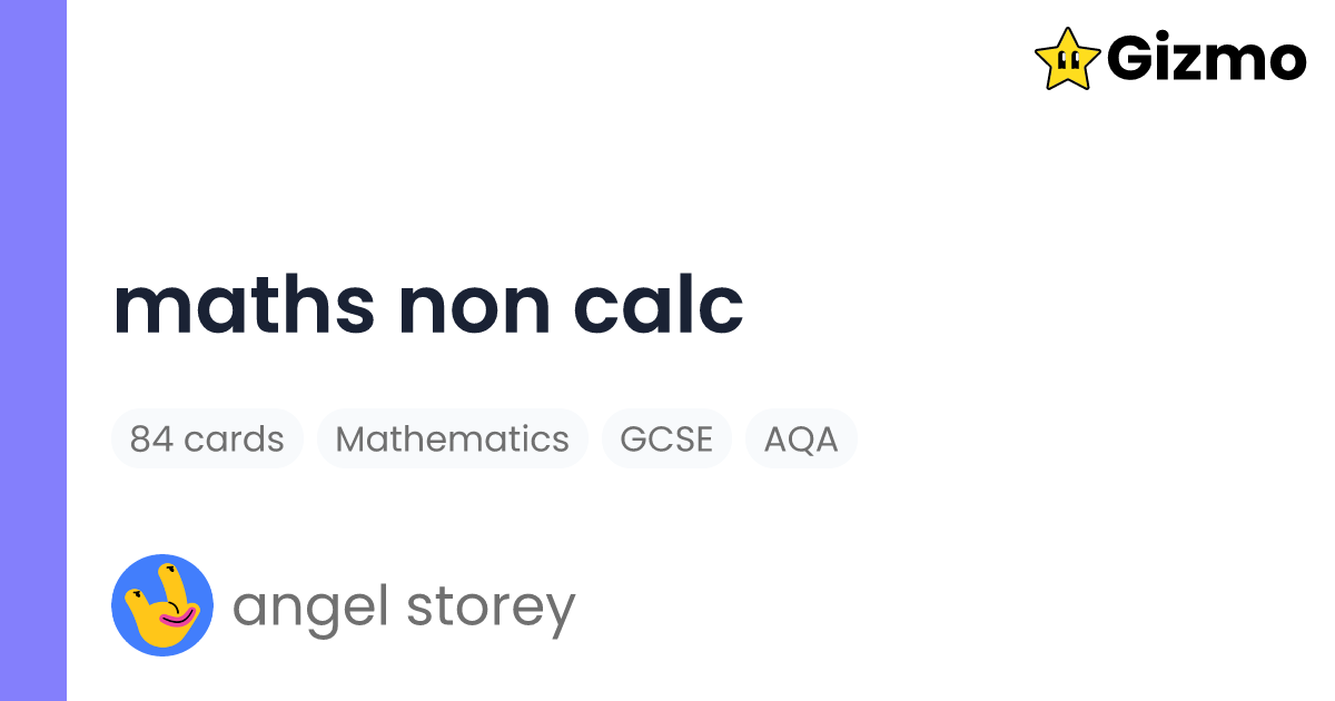 Maths Non Calc | Flashcards