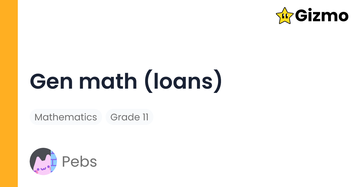 Gen Math (loans) | Flashcards