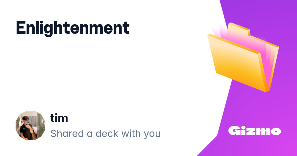 Enlightenment | Flashcards