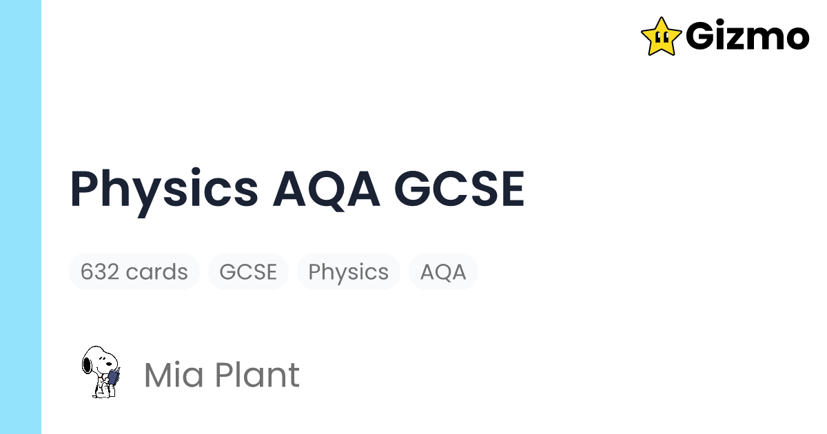 Physics Aqa Gcse | Flashcards