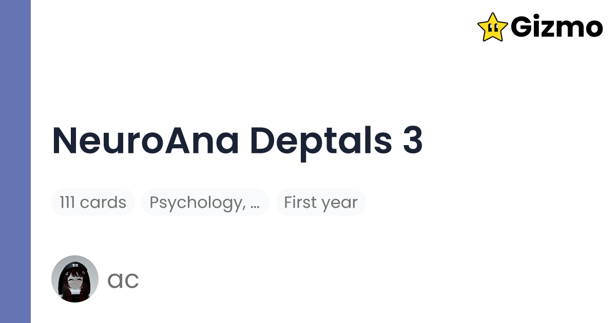 Neuroana Deptals 3 | Flashcards