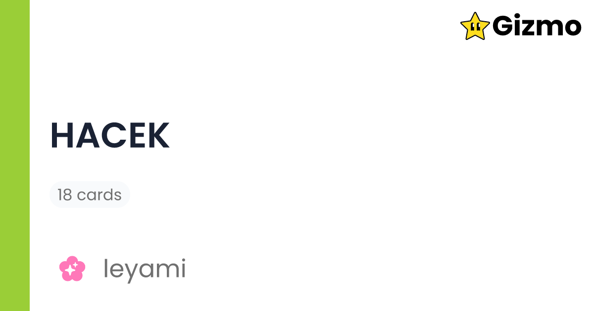 Hacek | Flashcards