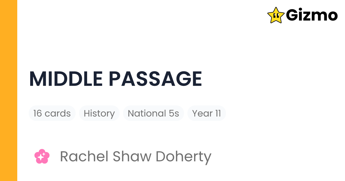 Middle Passage | Flashcards