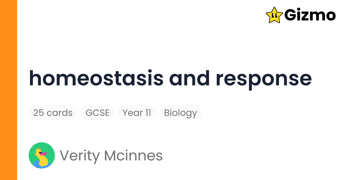 Homeostasis and Response | Flashcards