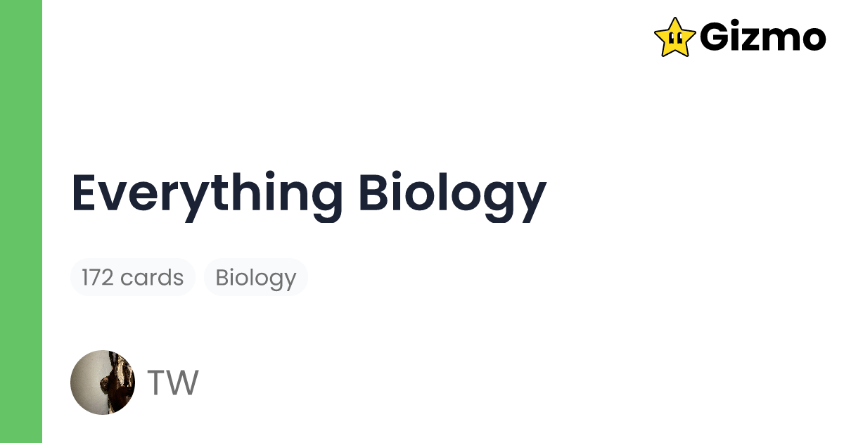 Everything Biology | Flashcards