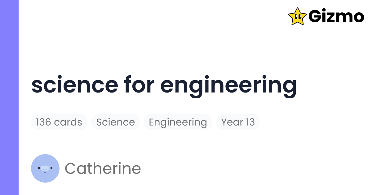 Science for Engineering | Flashcards