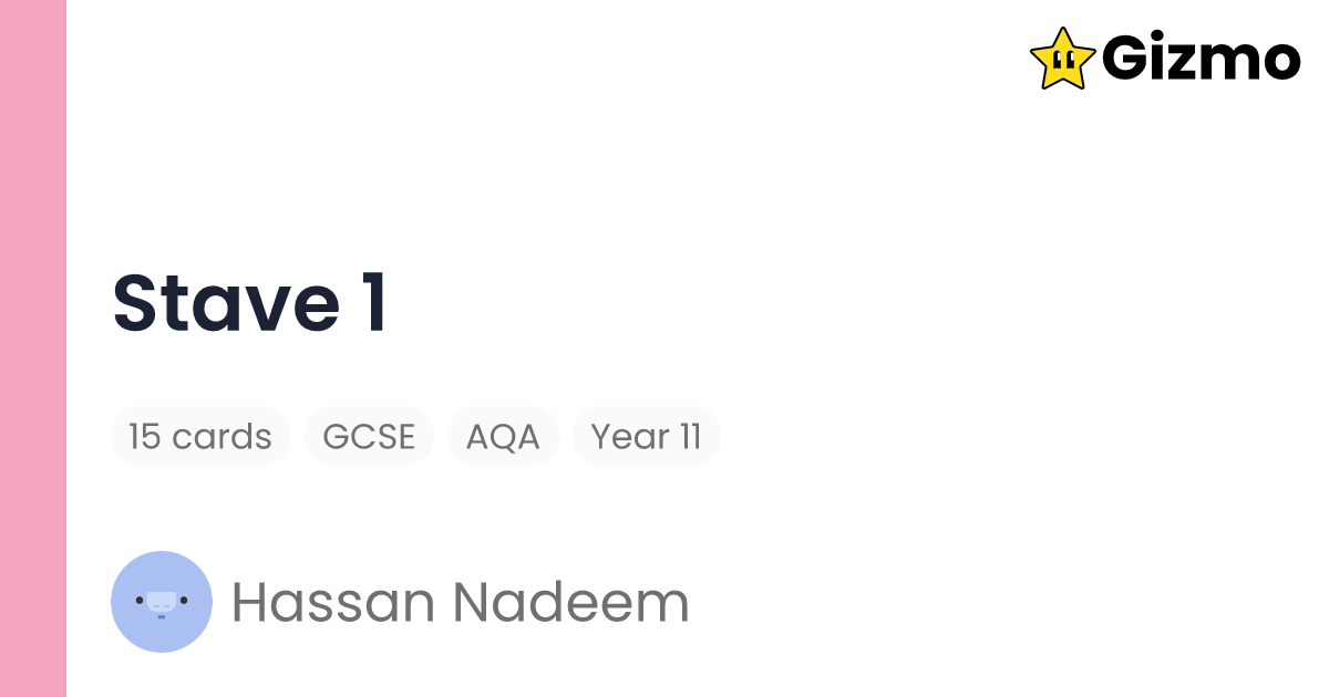 Stave 1 | Flashcards