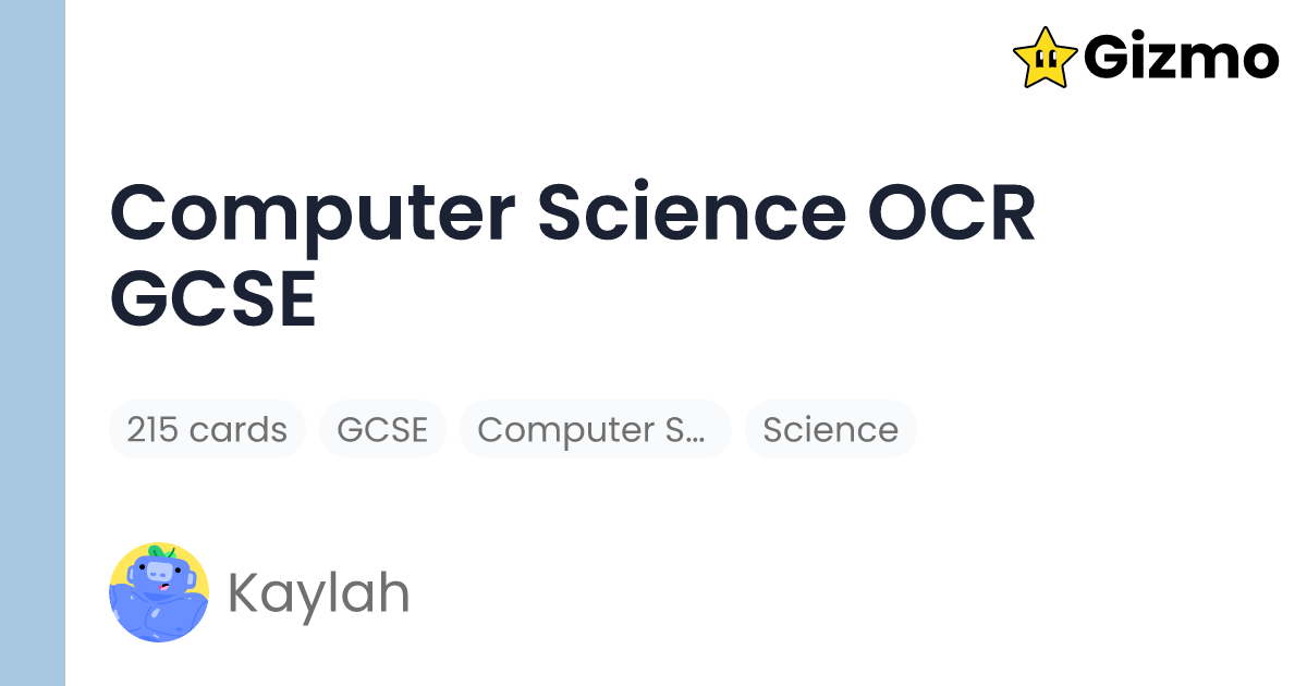 Computer Science Ocr Gcse | Flashcards