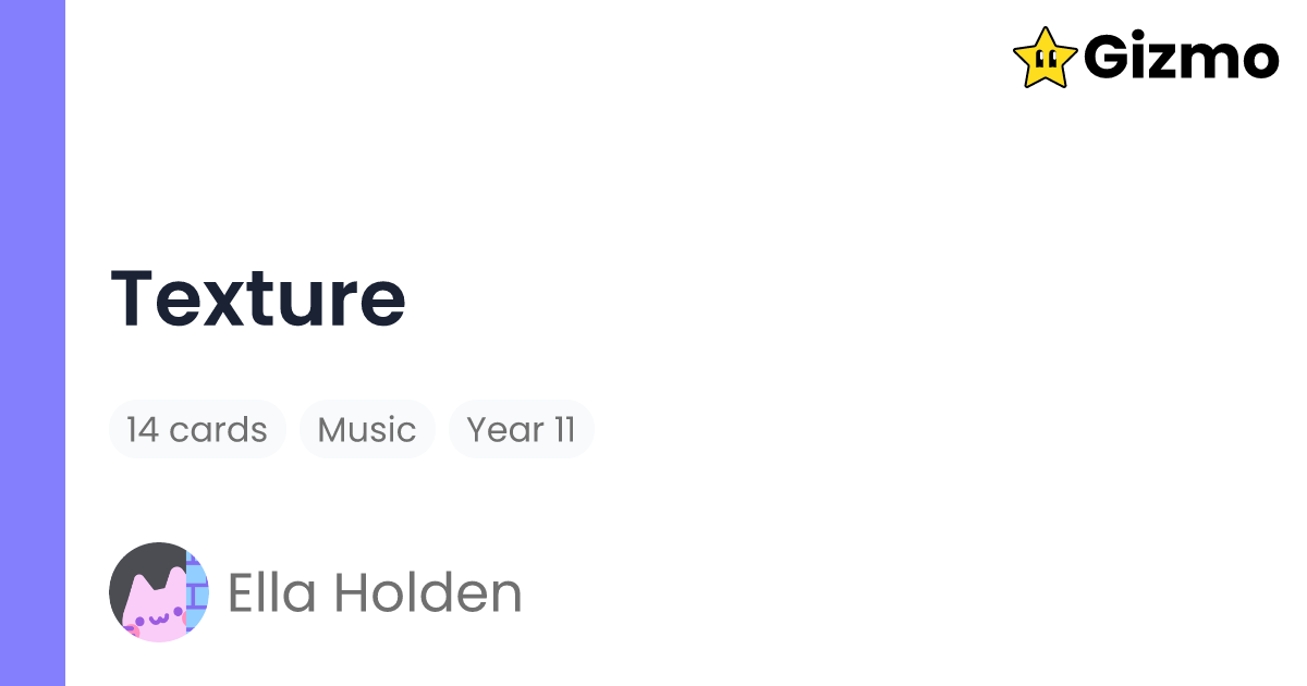 Texture | Flashcards