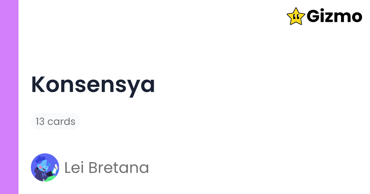 Konsensya | Flashcards