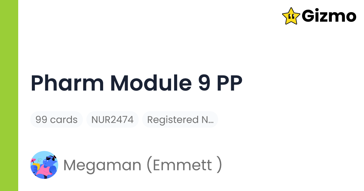 Pharm Module 9 Pp | Flashcards