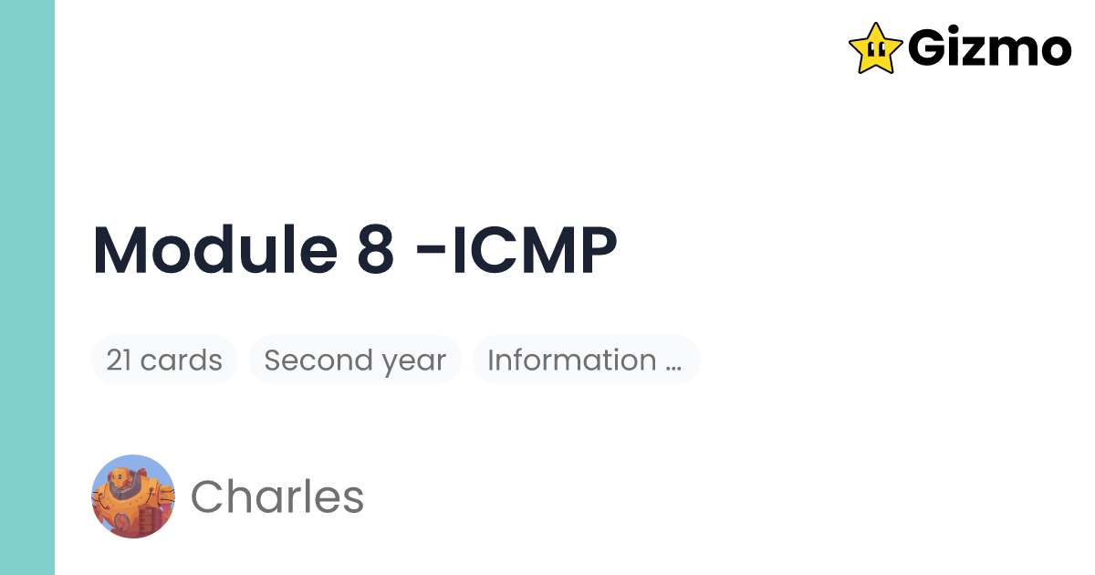 Module 8 -icmp | Flashcards