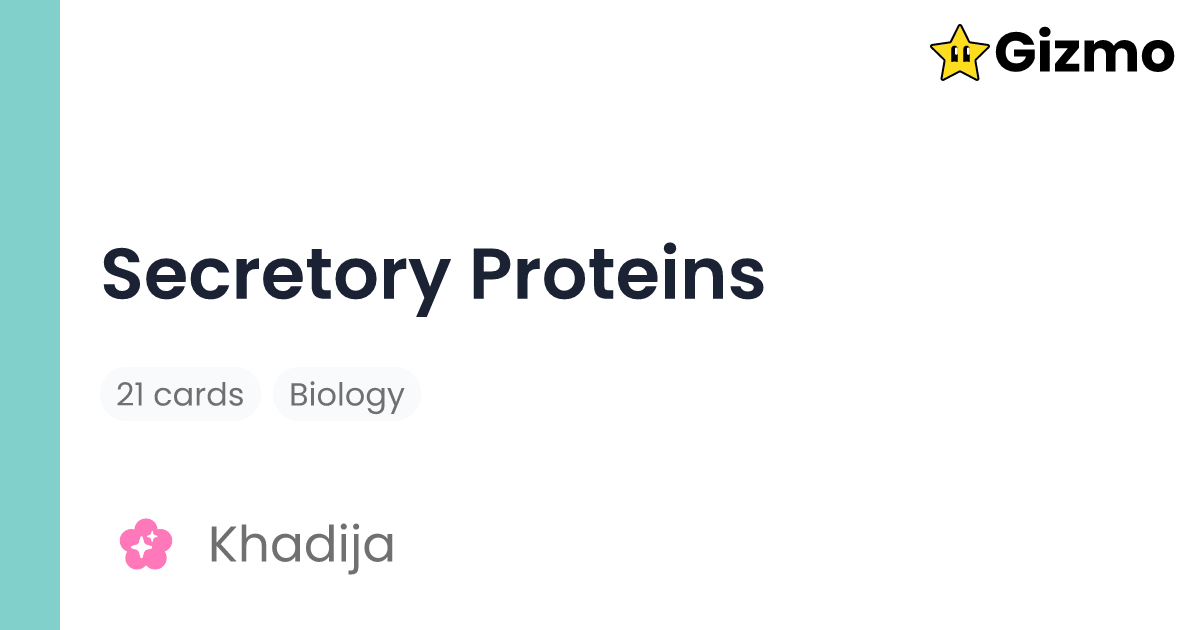 Secretory Proteins | Flashcards
