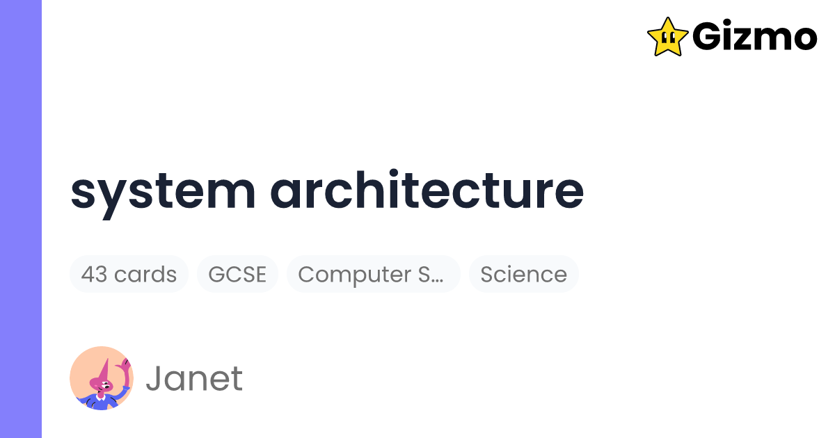 System Architecture | Flashcards