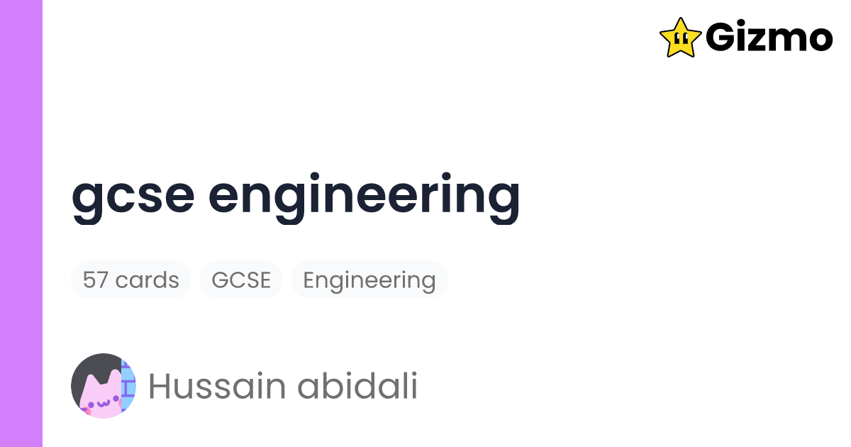 Gcse Engineering | Flashcards