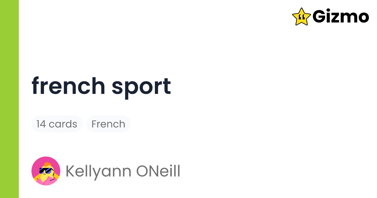 French Sport | Flashcards