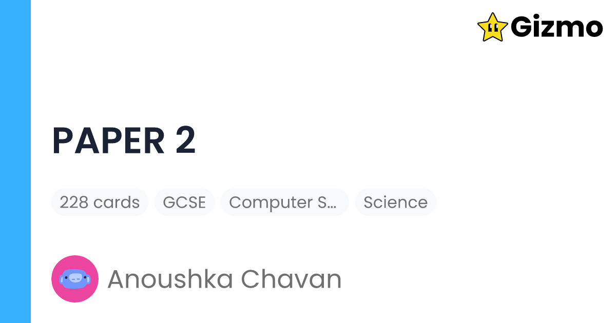 Paper 2 | Flashcards