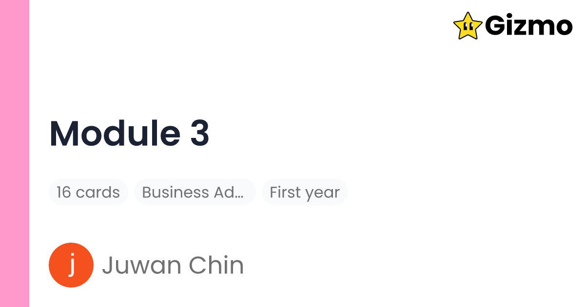 Module 3 | Flashcards